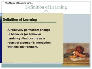 Nature of learning | PPTX | Educational Assessment | Education