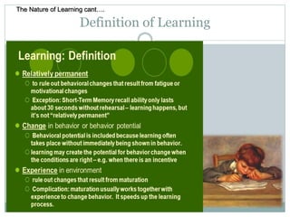 Nature of learning | PPTX