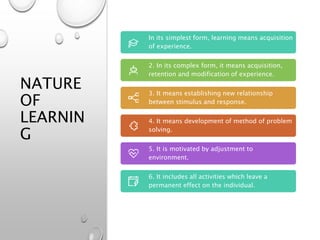 Nature of learning | PPTX