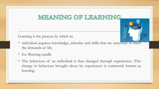 Nature of learning | PPTX