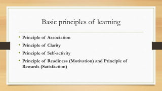 Nature of learning | PPTX