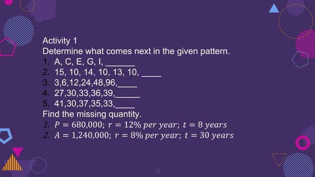 Pattern & Sequence | PPTX