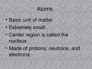 Nature of matter chemistry of life - chapter 2 | PPT
