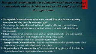 Nature of Managerial Communication | PPT