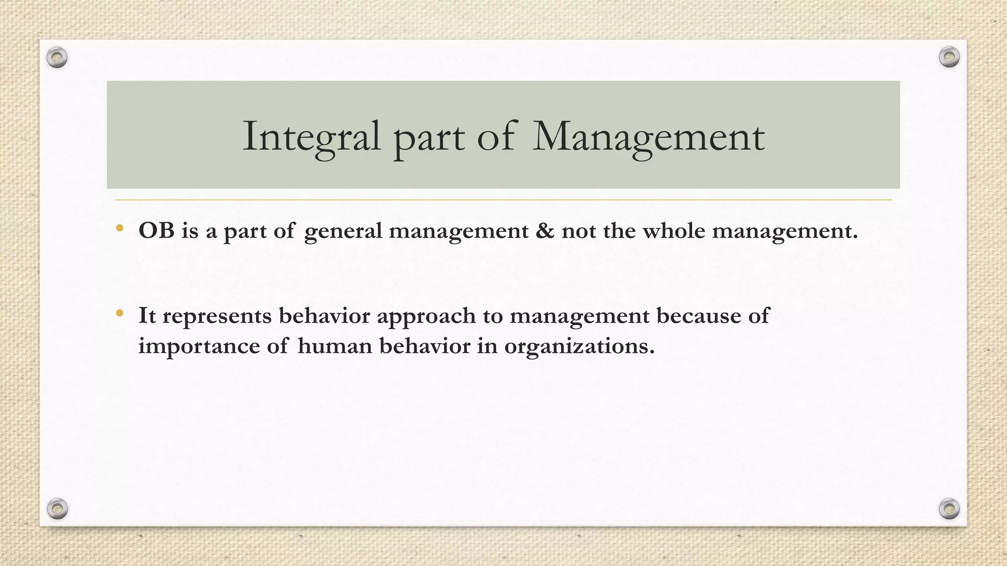 Nature of Organisational behaviour | PPTX