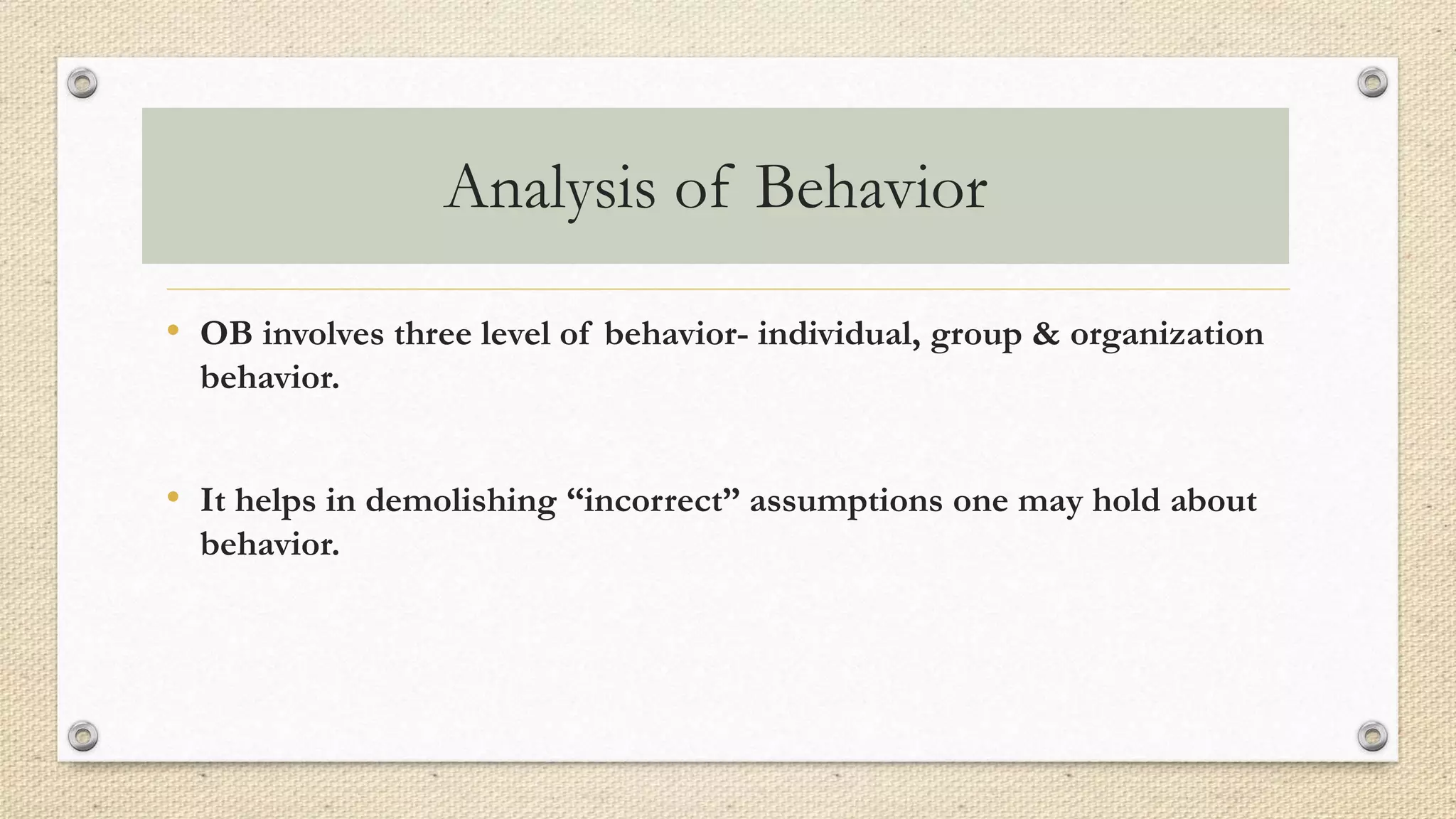 Nature of Organisational behaviour | PPTX