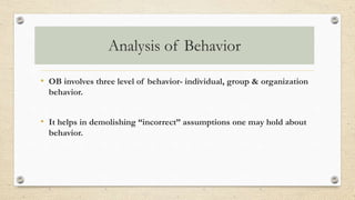 Nature of Organisational behaviour | PPTX