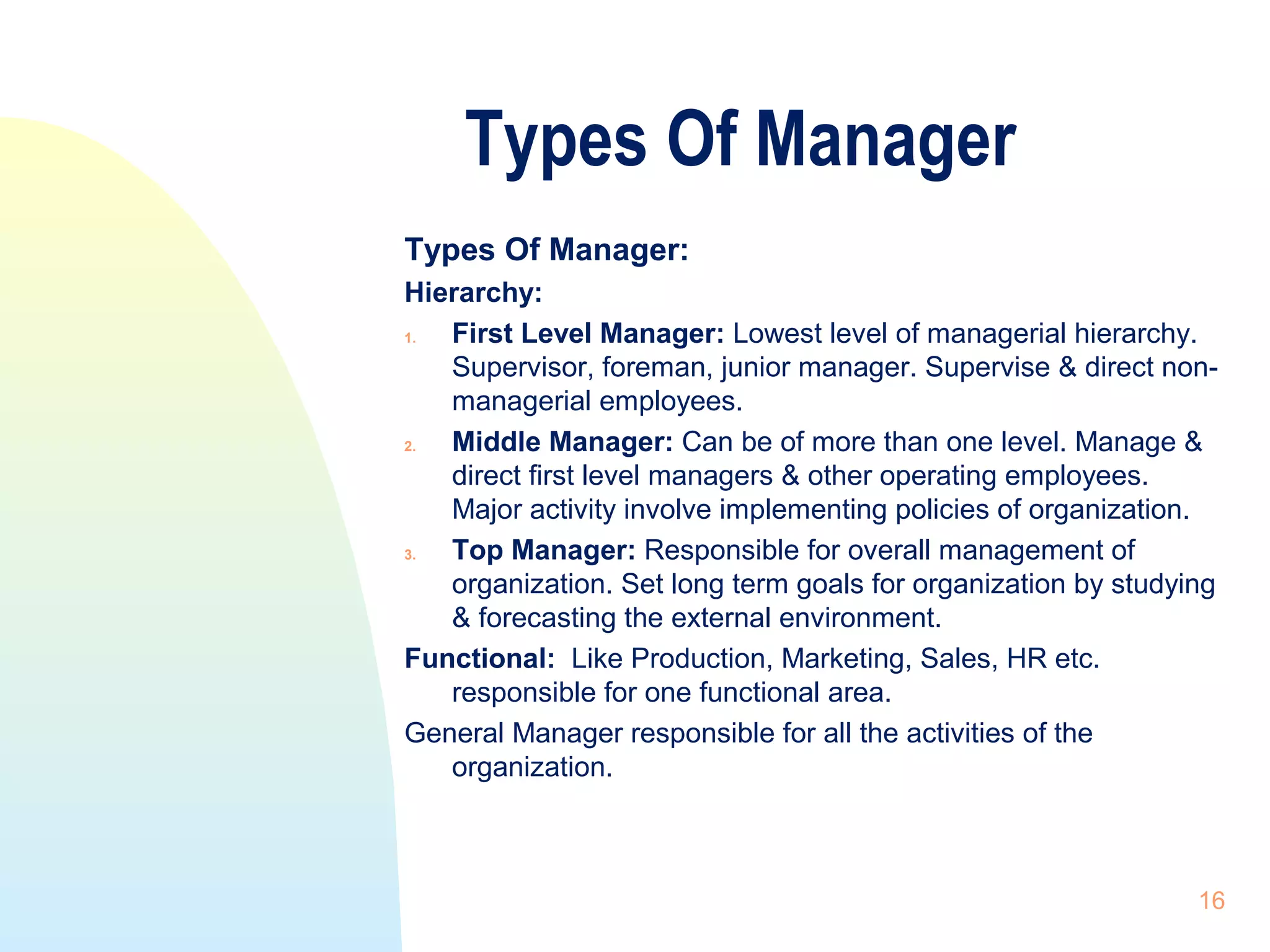 Nature of organization & management | PPT