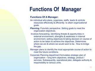 Nature of organization & management | PPT