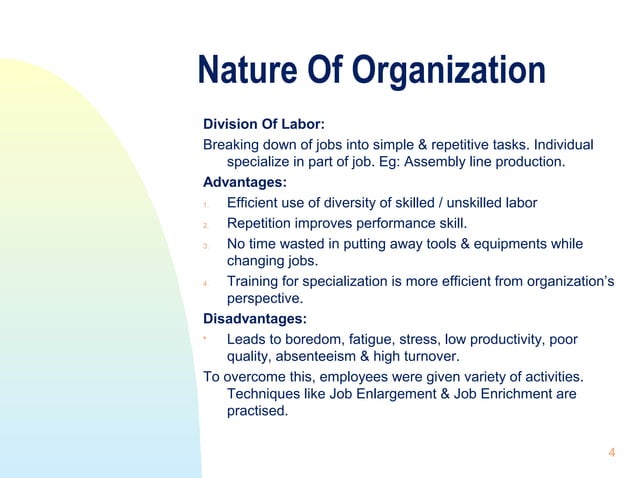 Nature of organization & management | PPT | Executive Leadership ...