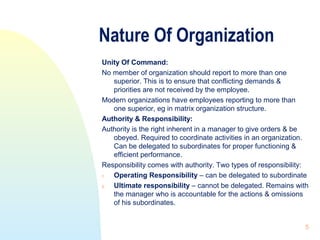 Nature of organization & management | PPT