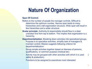 Nature of organization & management | PPT