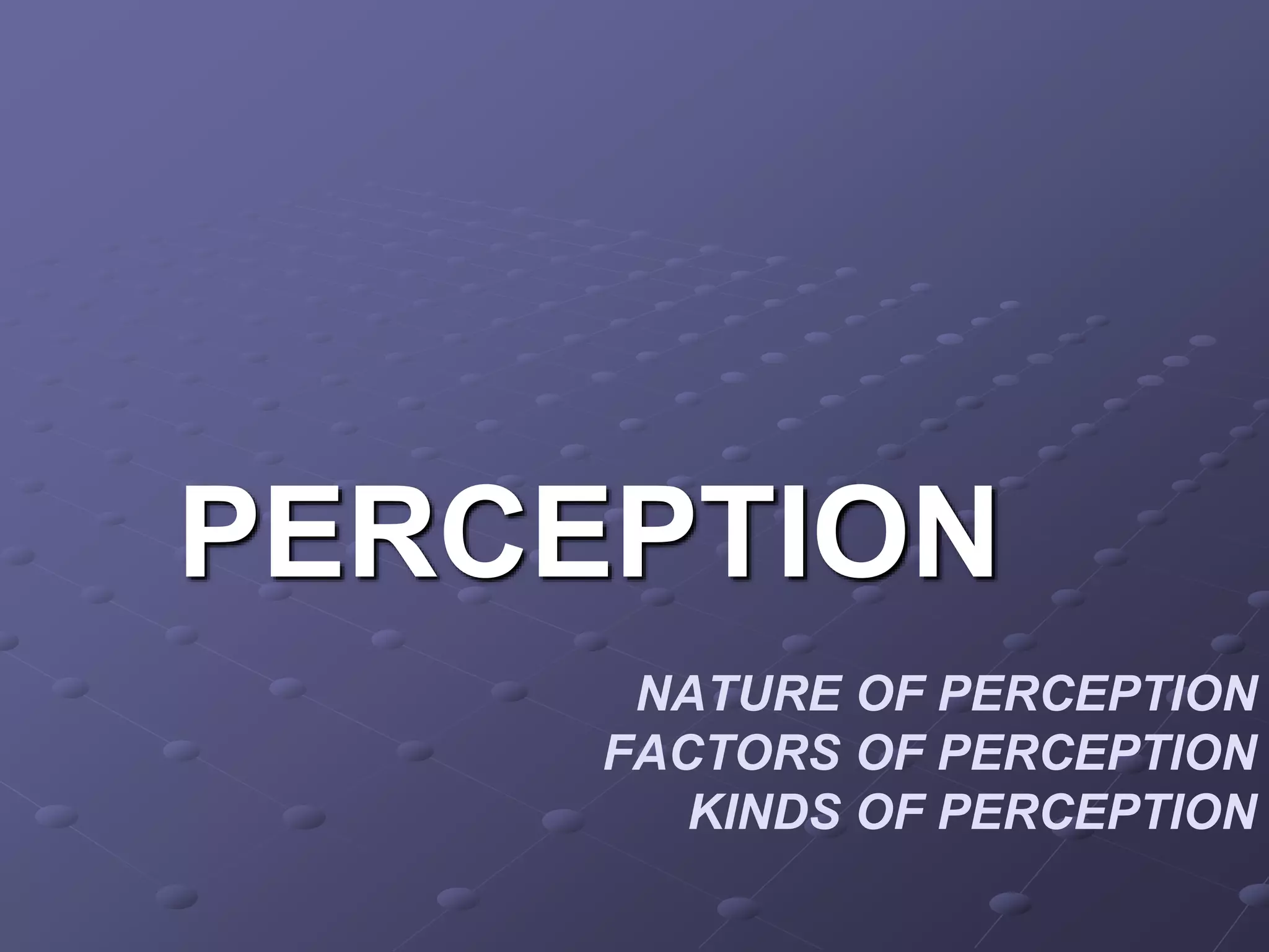 Perception | PPTX