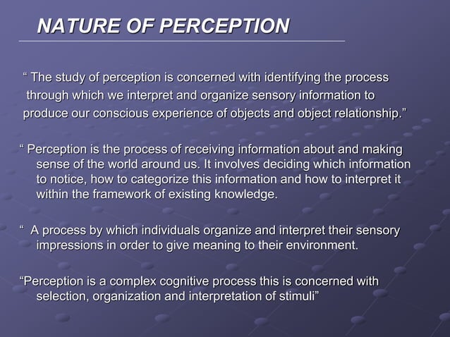 Perception | PPTX