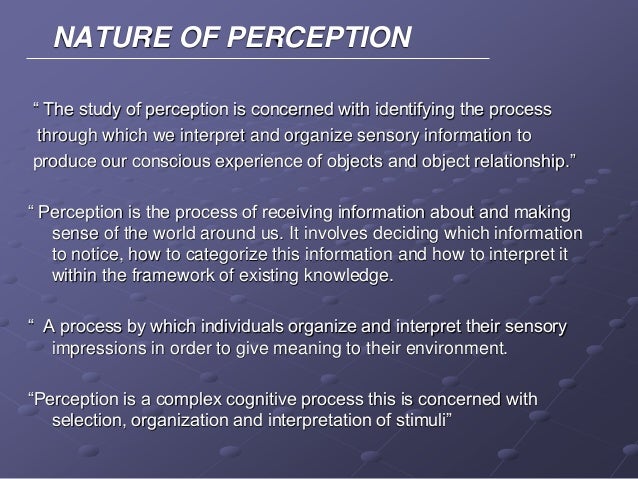 Perception