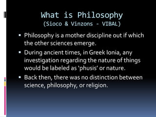 Nature of philosophy | PPTX