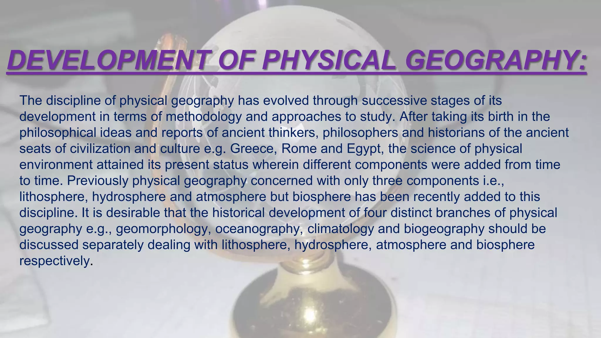 Nature of physical geography | PPTX