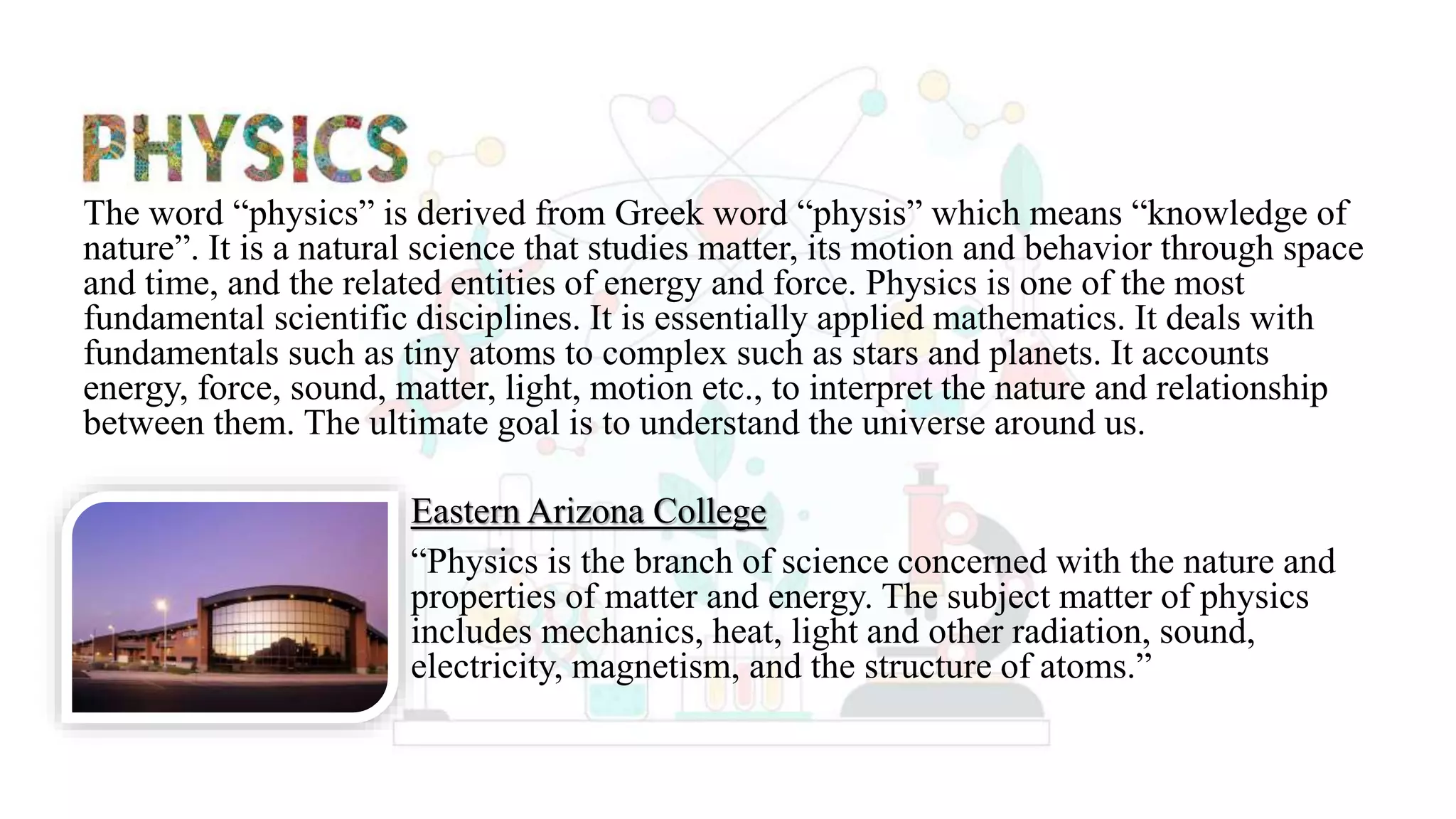 Physics Word Derived From