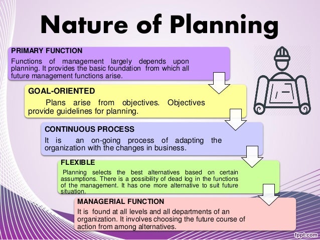 Nature of planning