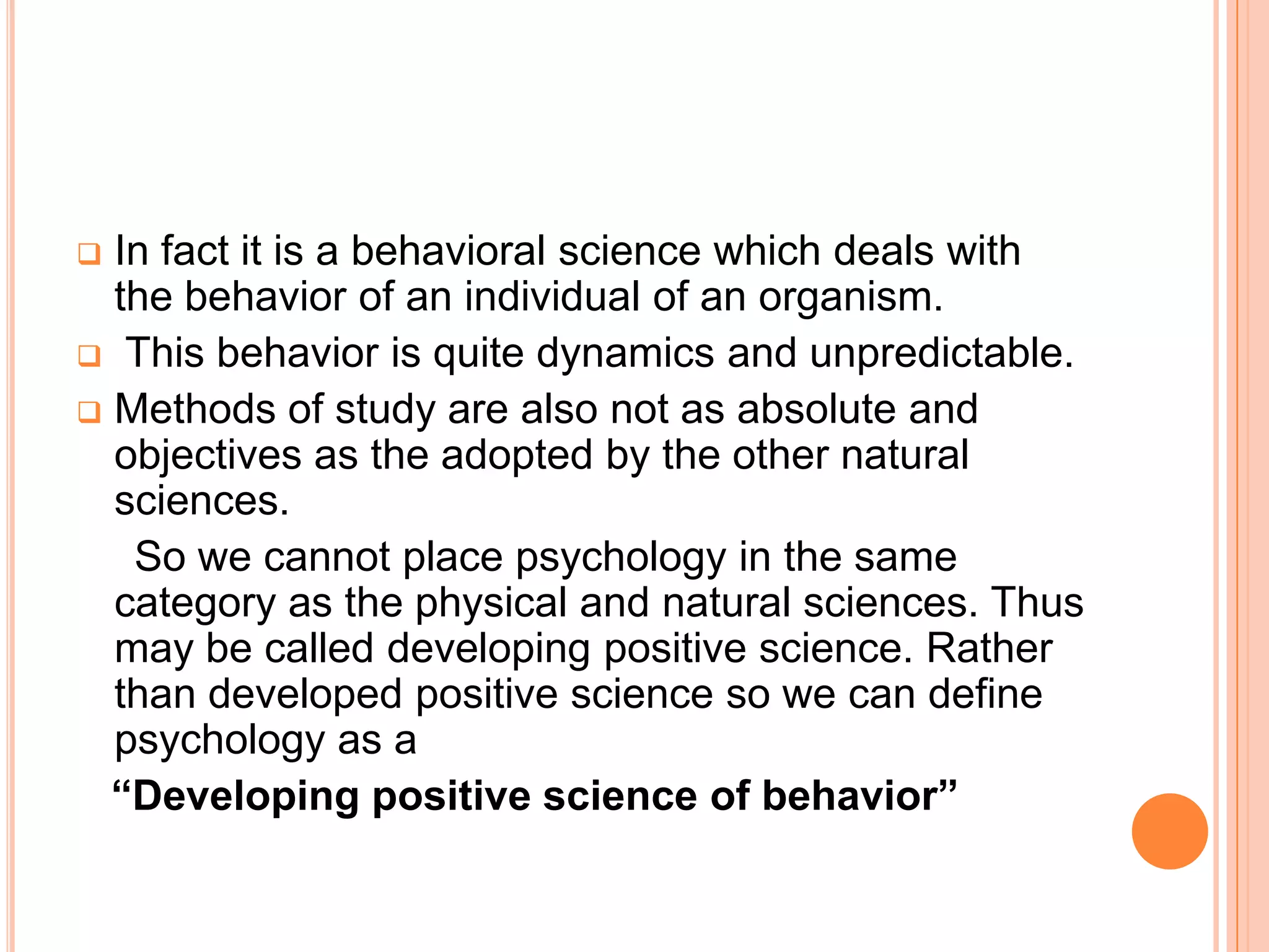 Nature of psychology | PPTX