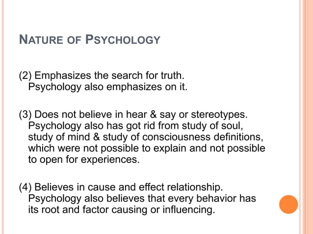 Nature of psychology | PPTX