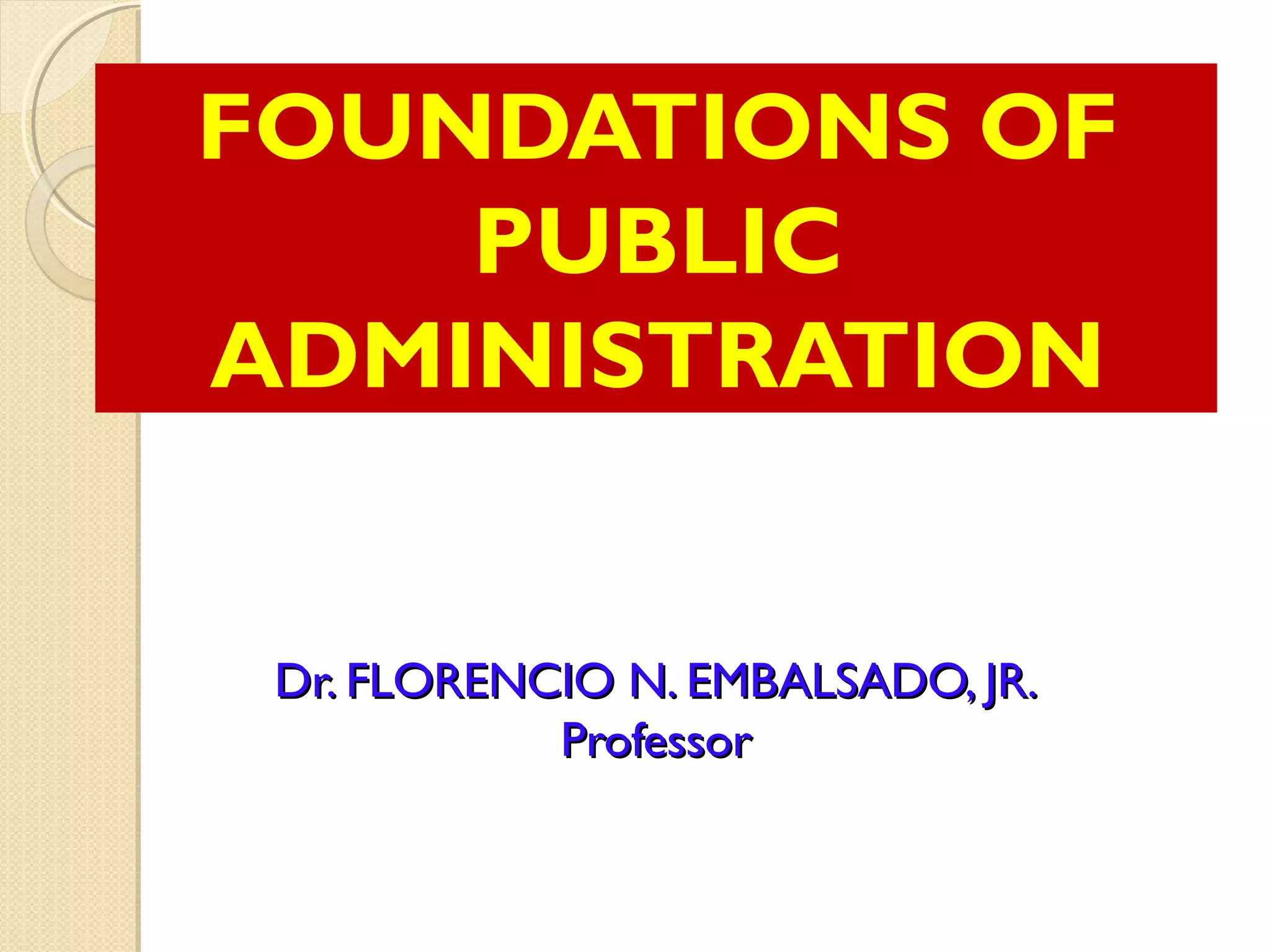 Nature of public administration | PPT