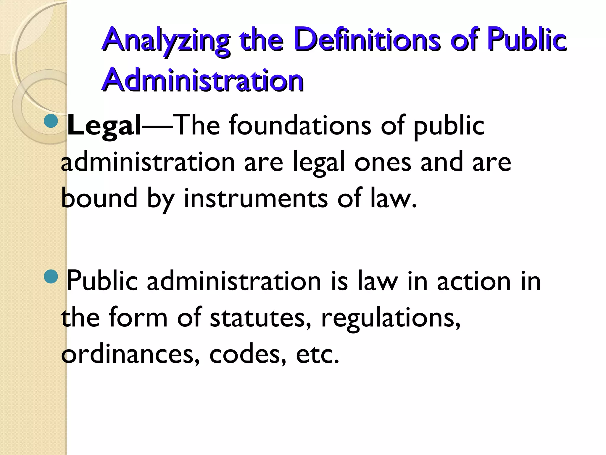 Nature of public administration | PPT