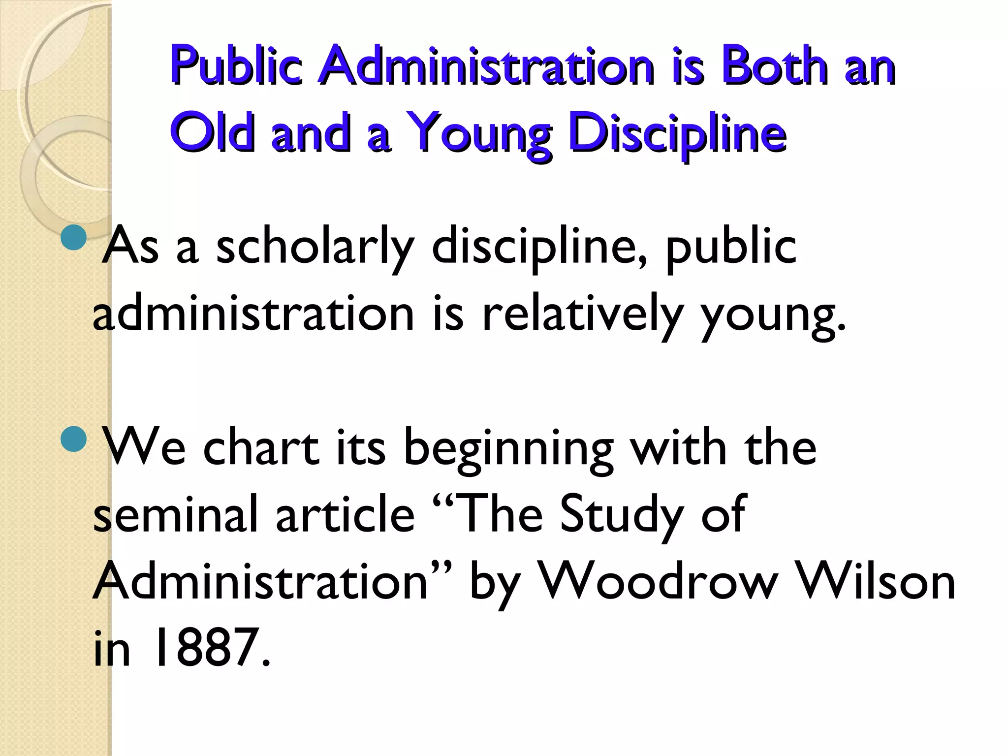 Nature of public administration | PPT