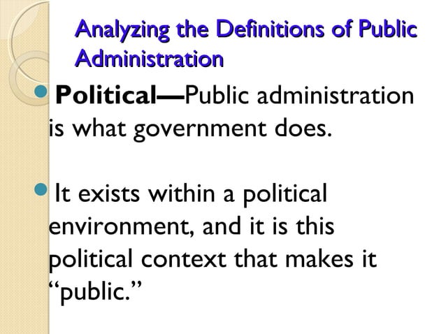 Nature of public administration | PPT
