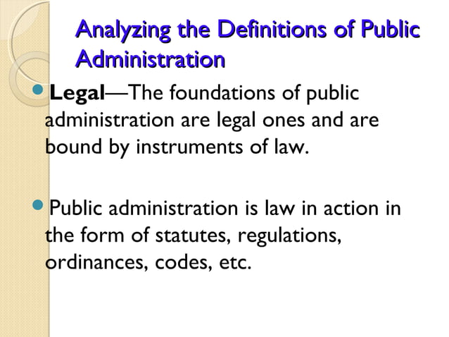 Nature of public administration | PPT