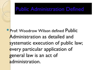Nature of public administration | PPT