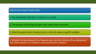 Nature of Public policy | PPTX