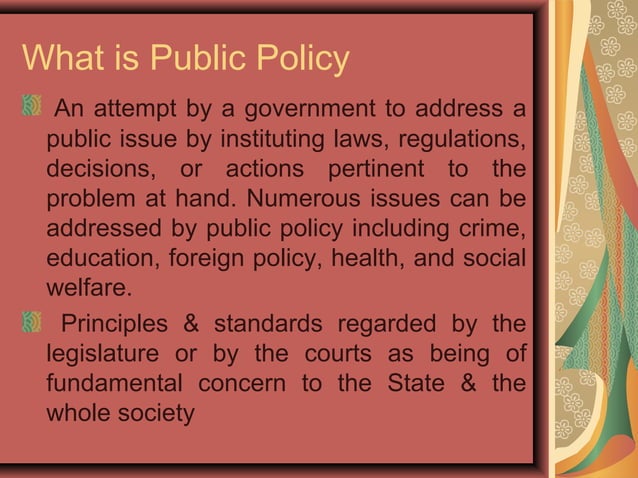 Nature of Public Policy | PPT | Political Issues & policy | Politics