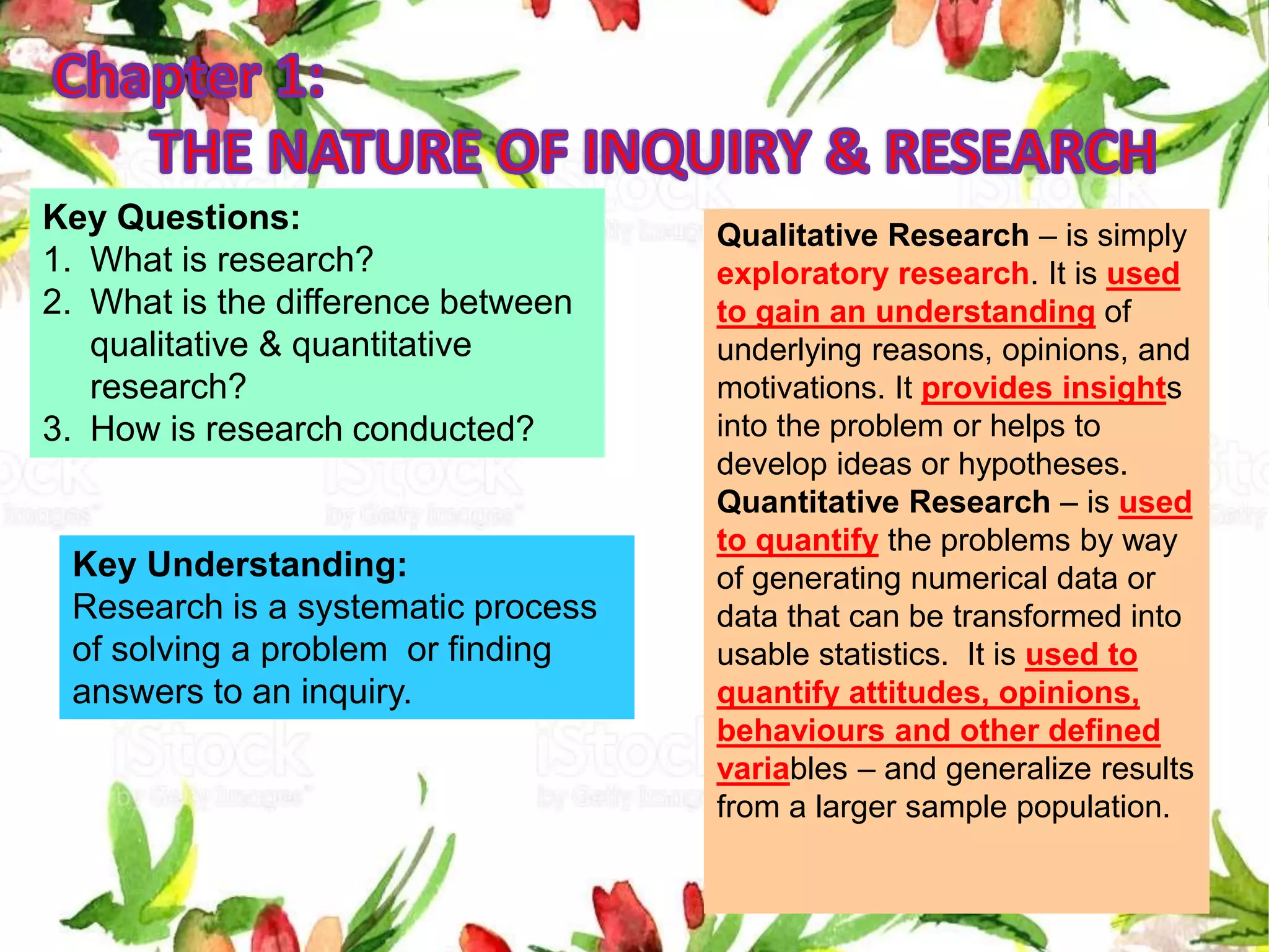 Nature of Inquiry and Research | PPTX