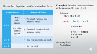 Nature of Roots of Quadratic Equation.pptx