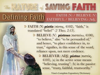 The Nature of Saving FAITH | PDF