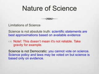Nature of science and evolution | PPT