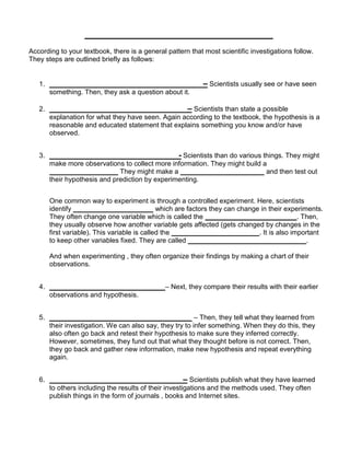 Nature of Science knowledge handouts and notes | PDF