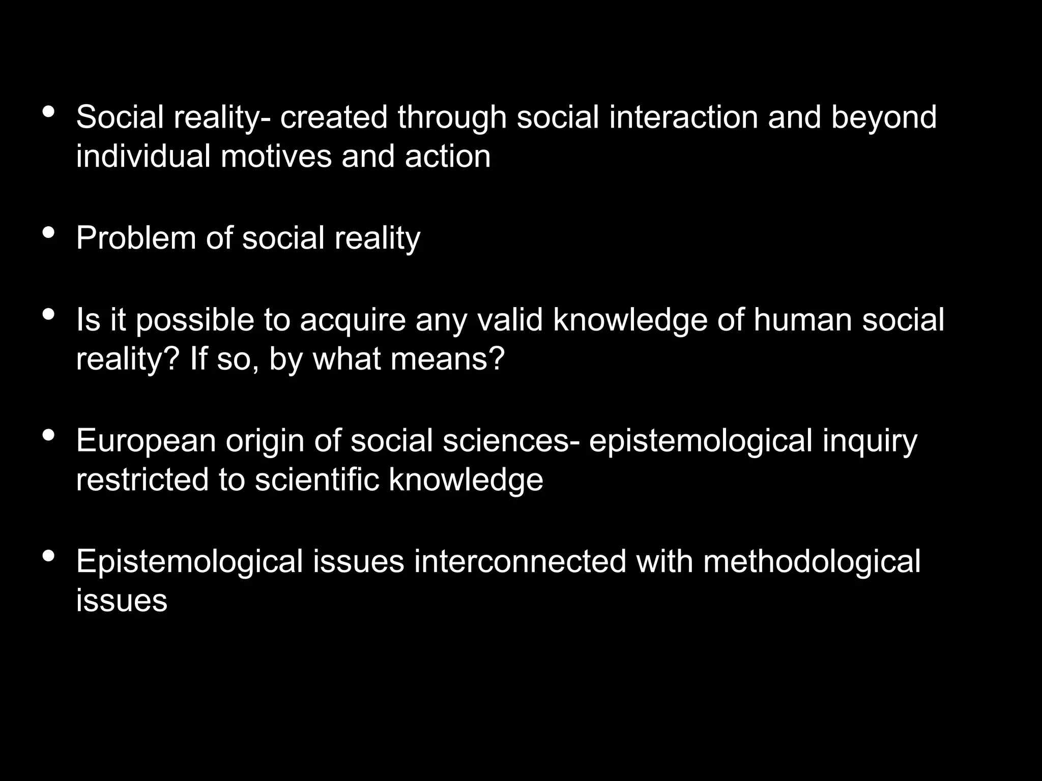 Social Research: Nature of Reality | PPTX