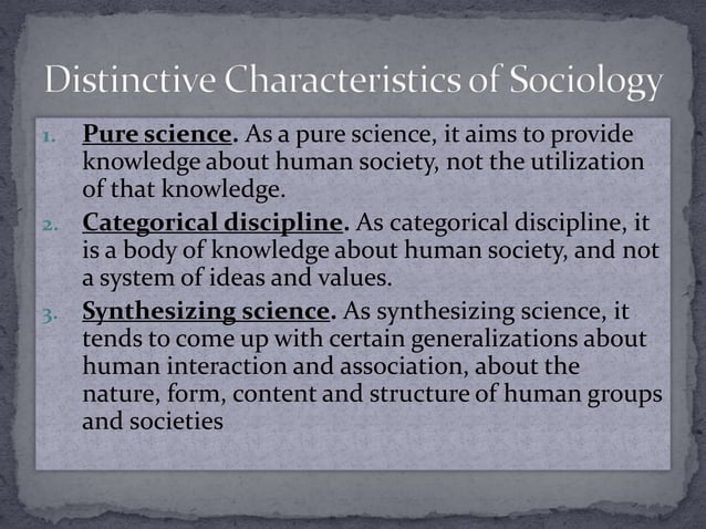 Nature of sociology | PPTX