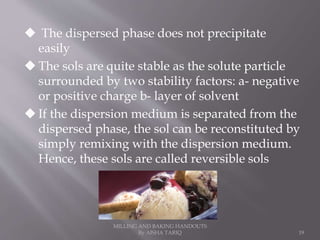 Nature of stability of Colloidal Systems | PPTX