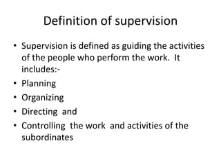 NATURE OF SUPERVISION | PPT