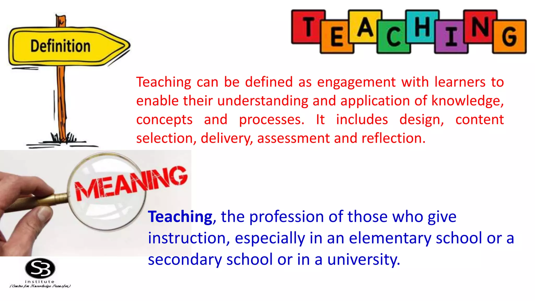 Nature of teaching | PPT