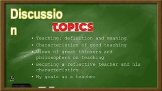 Nature of teaching | PPTX