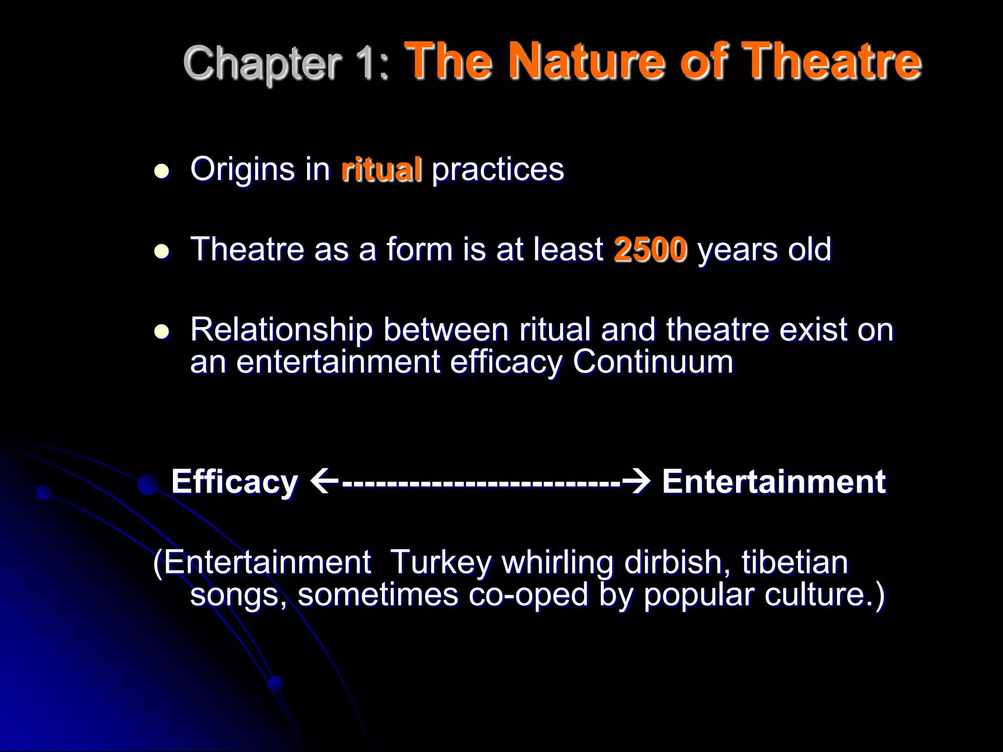 Nature of theatre and ritual | PPT