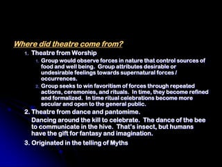 Nature of theatre and ritual | PPT