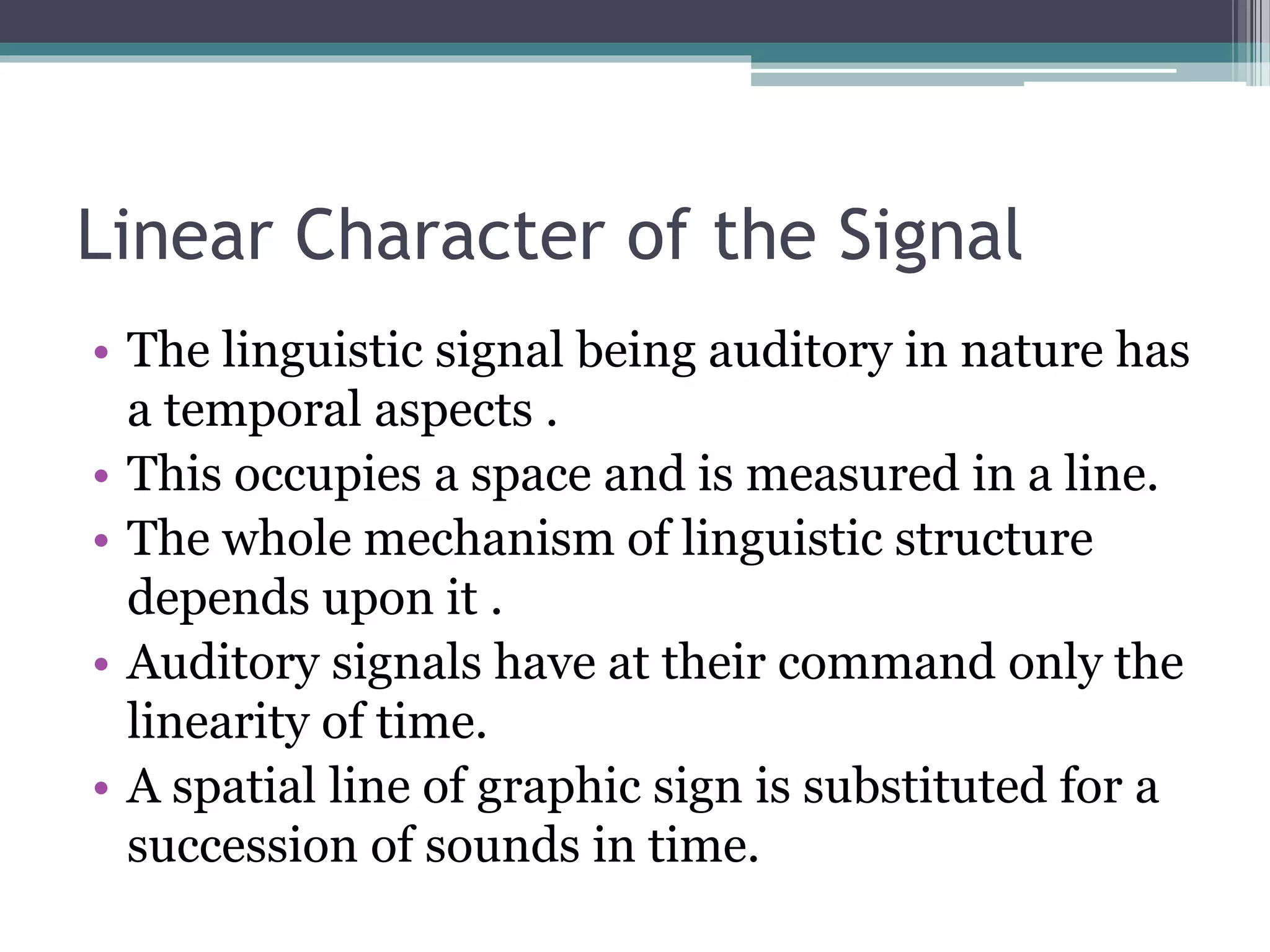 Nature of the linguistic sign | PPTX
