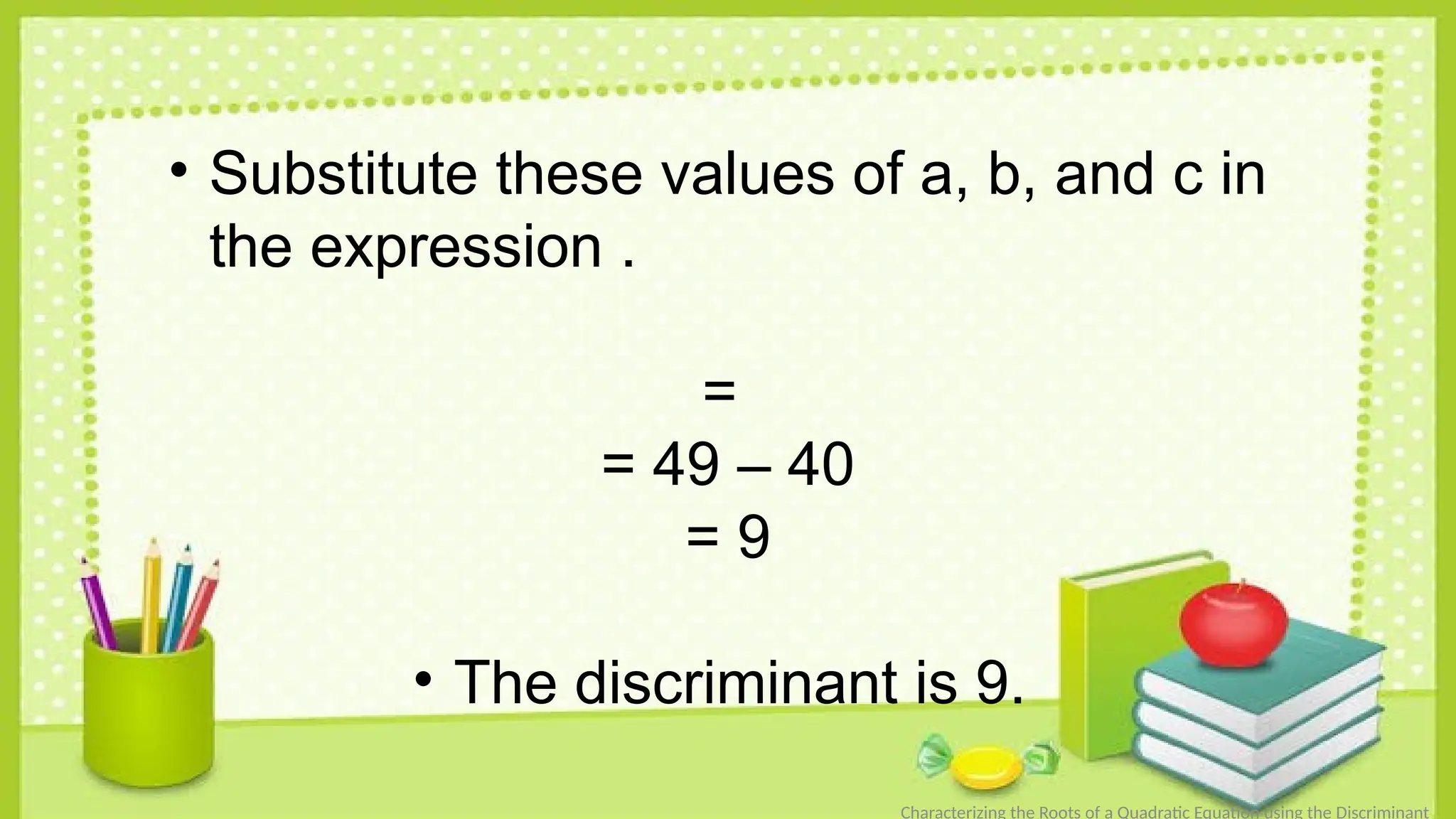 Nature of the roots using discriminant.pptx