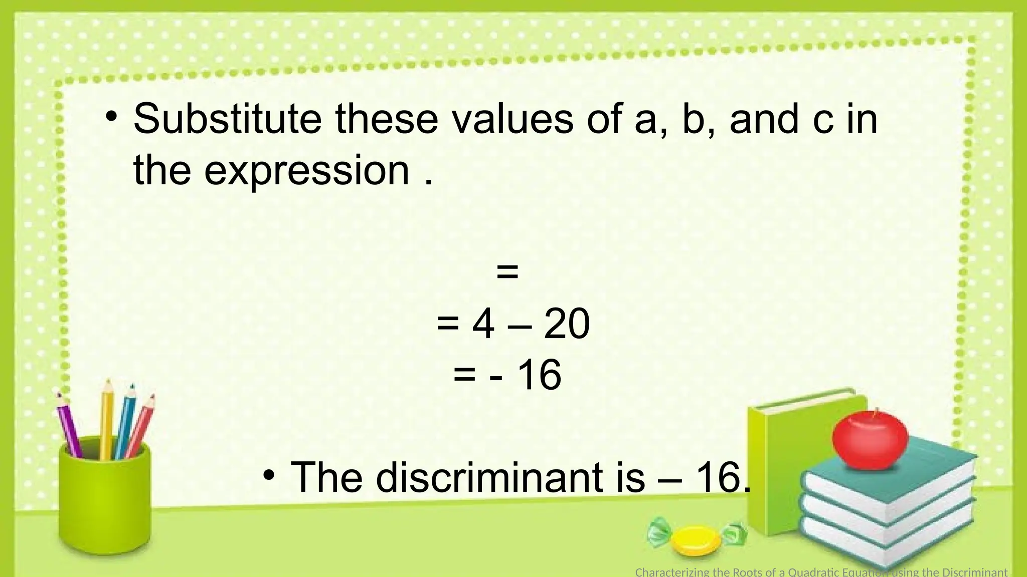 Nature of the roots using discriminant.pptx