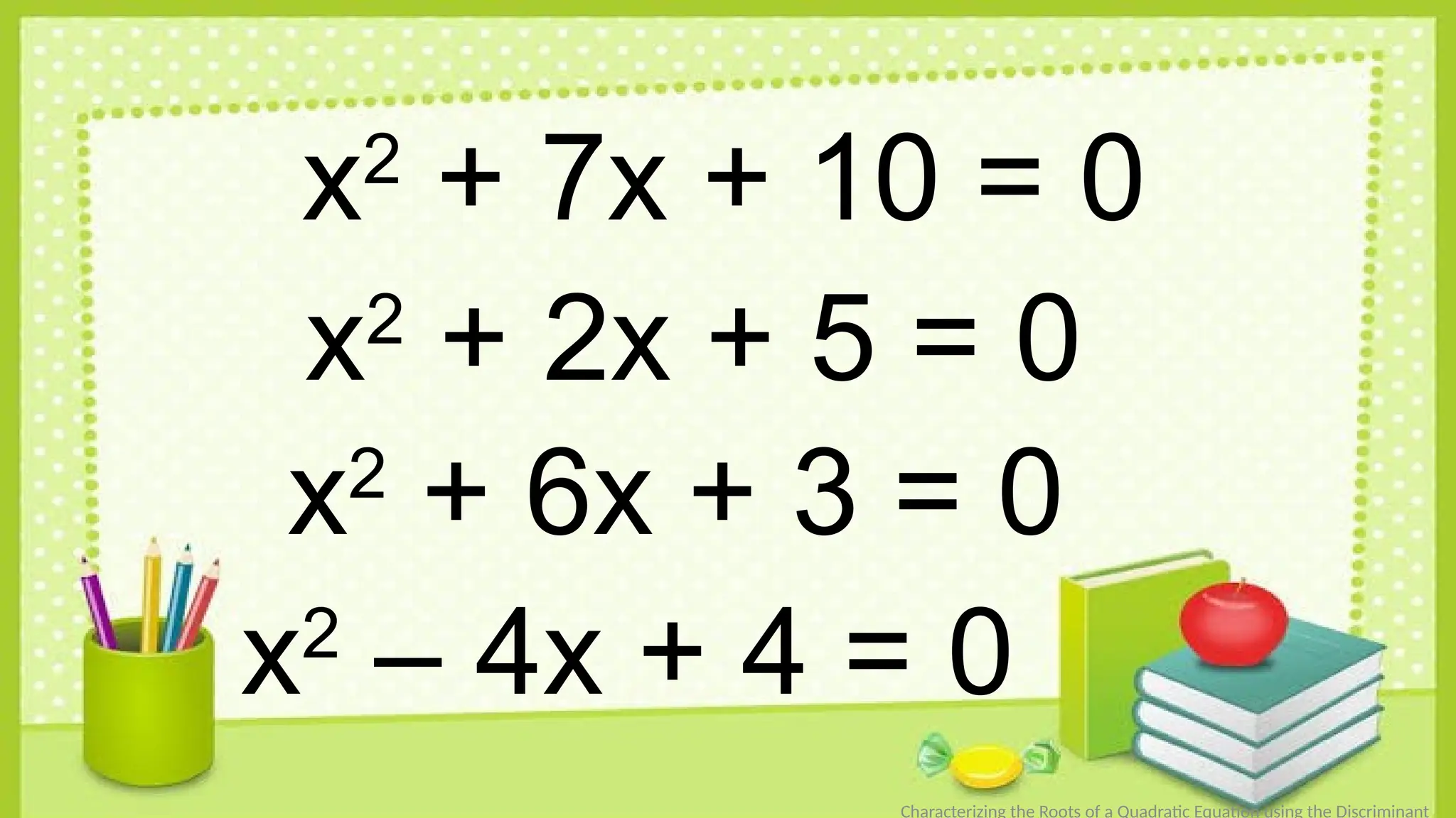 Nature of the roots using discriminant.pptx